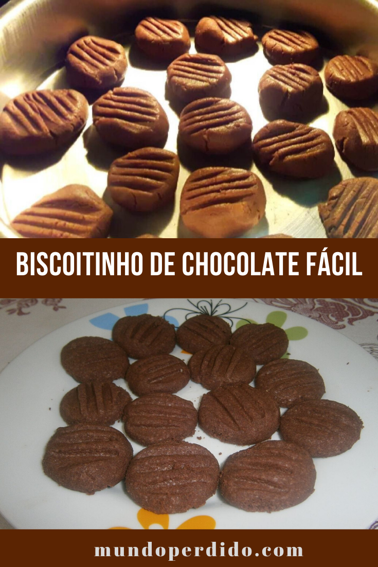 BISCOITINHO DE CHOCOLATE FÁCIL